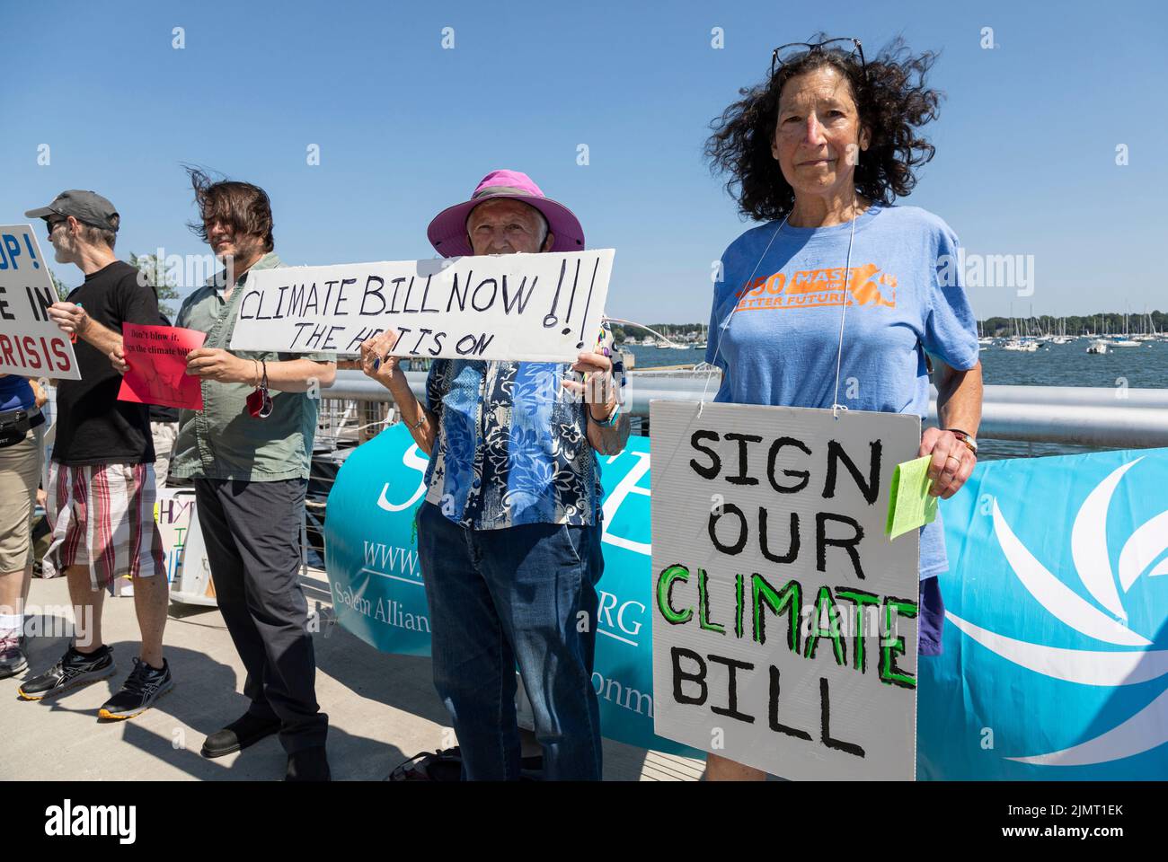 August 4, 2022. Salem, Massachusetts Environmental activists from ...