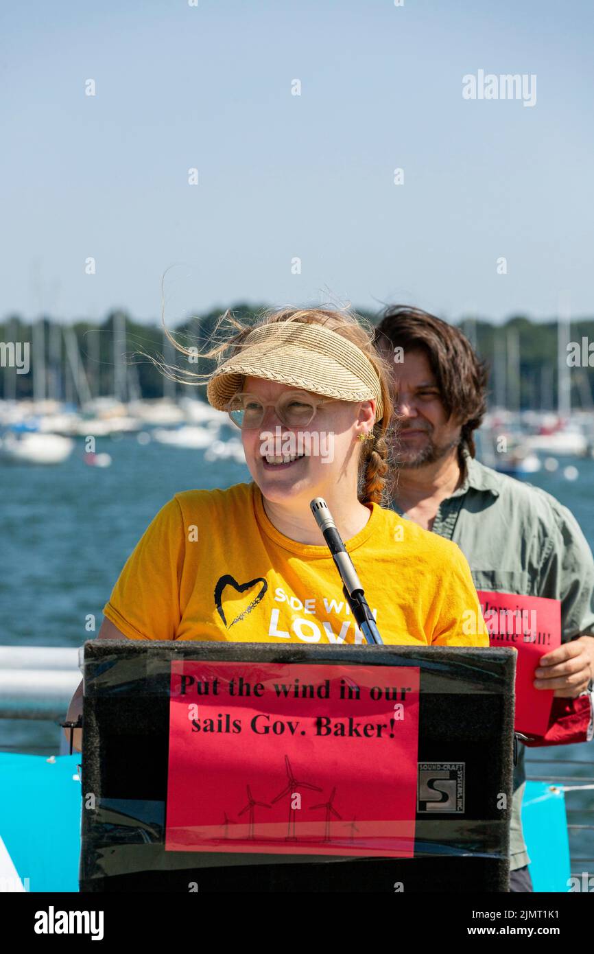 August 4, 2022. Salem, Massachusetts Environmental activists from ...