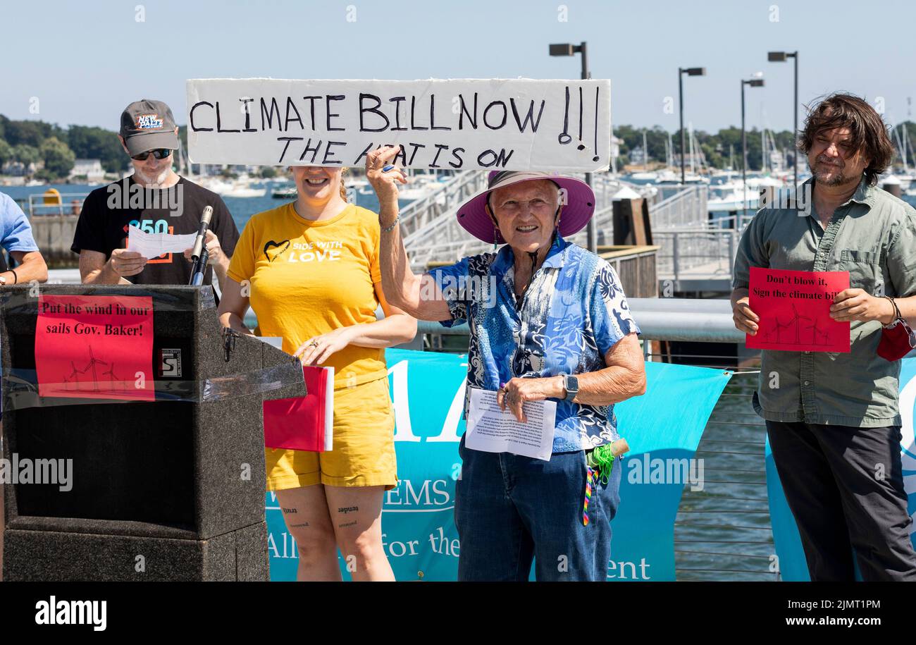 August 4, 2022. Salem, Massachusetts Environmental activists from ...