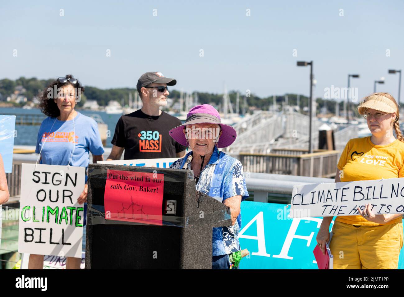 August 4, 2022. Salem, Massachusetts Environmental activists from ...