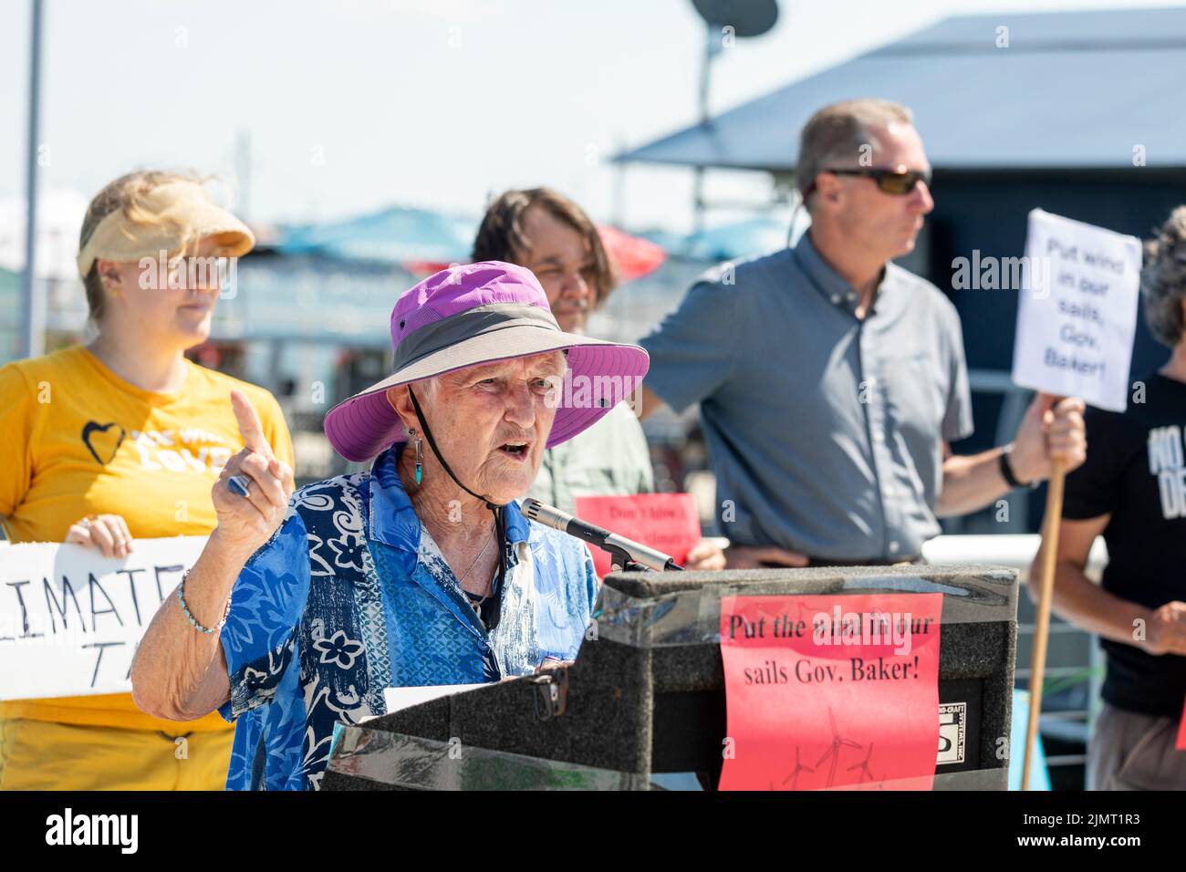 August 4, 2022. Salem, Massachusetts Environmental activists from ...
