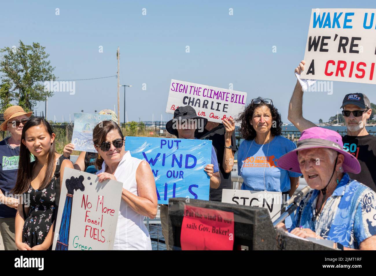 August 4, 2022. Salem, Massachusetts Environmental activists from ...