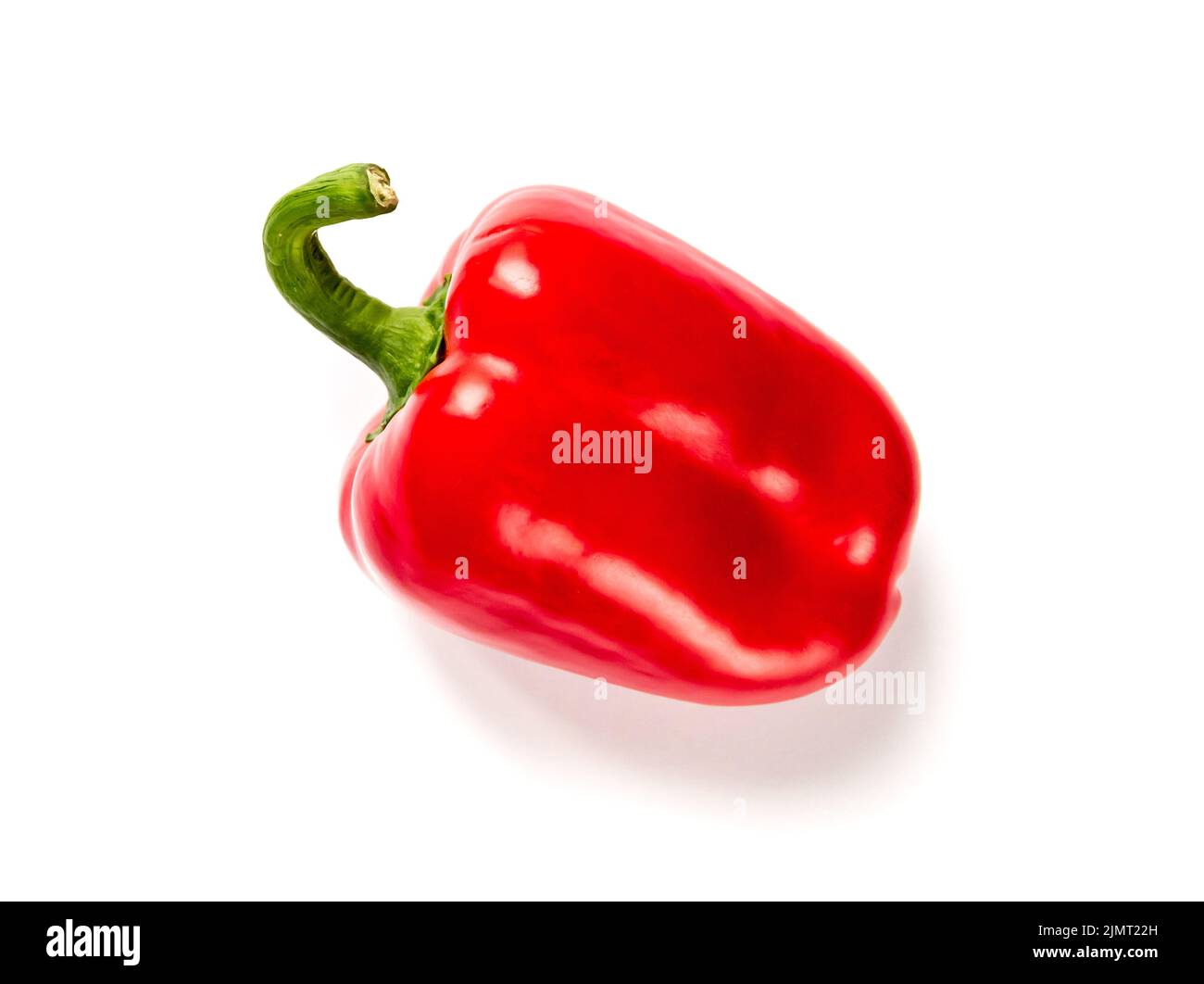 Red bell pepper isolated on white background Stock Photo - Alamy