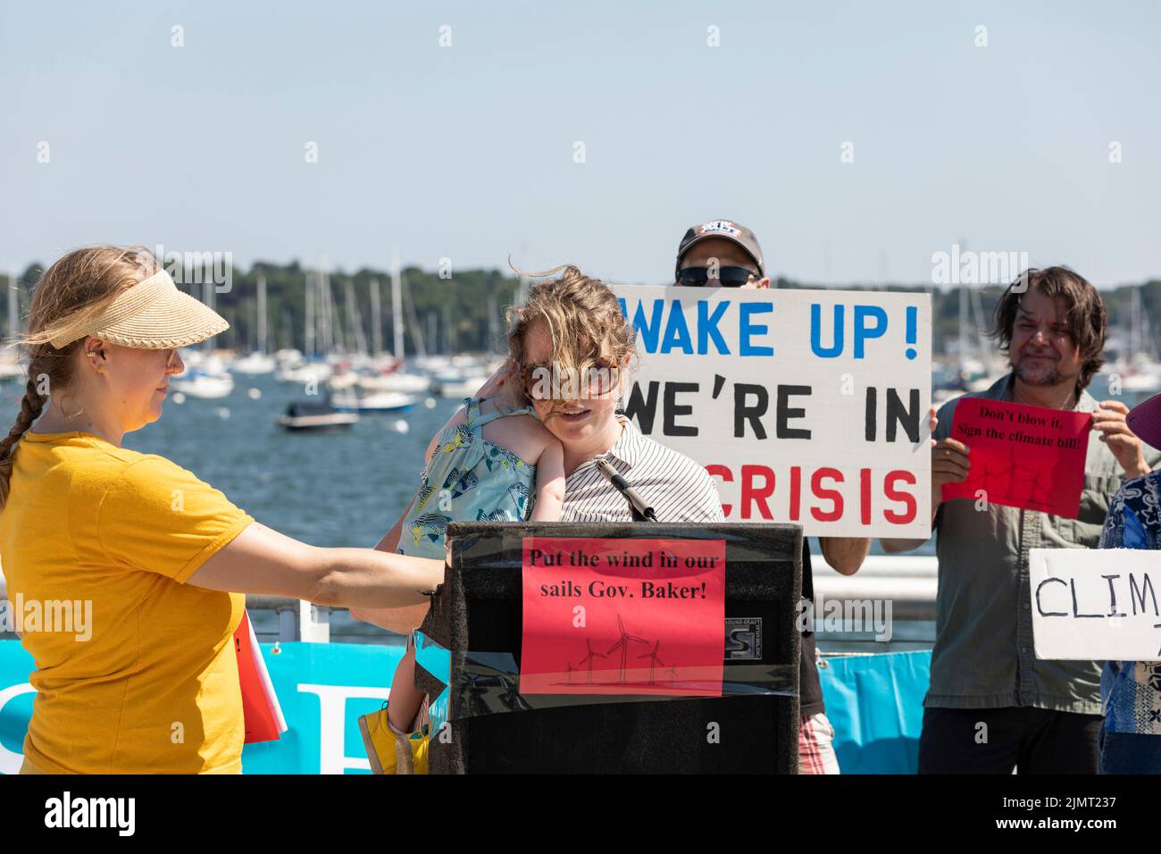 August 4, 2022. Salem, Massachusetts Environmental activists from ...