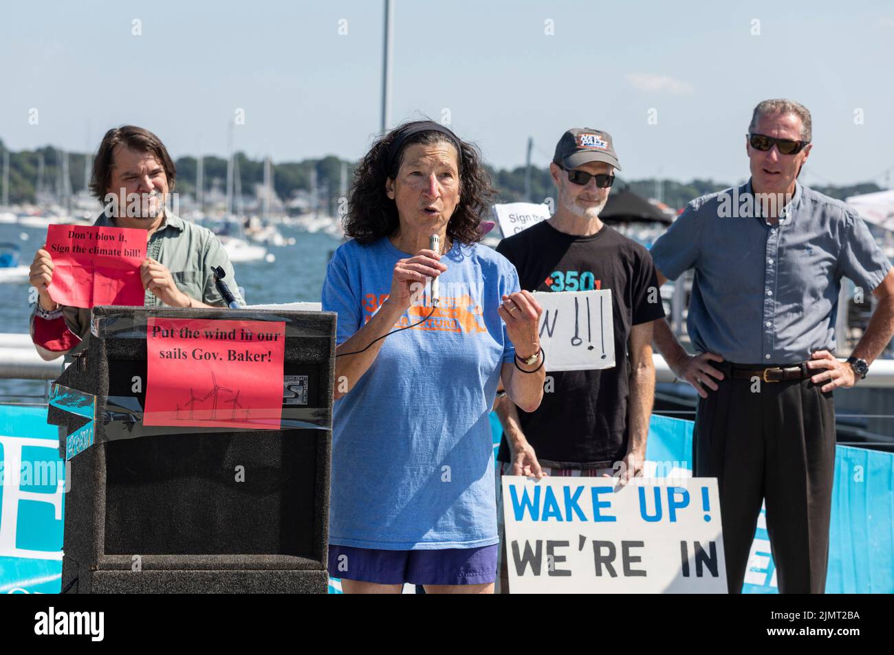 August 4, 2022. Salem, Massachusetts Environmental activists from ...