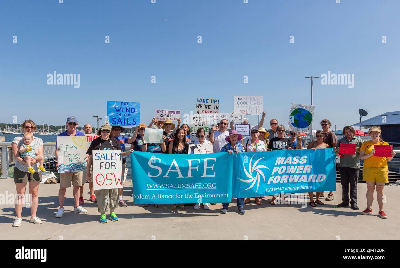 August 4, 2022. Salem, Massachusetts Environmental activists from ...