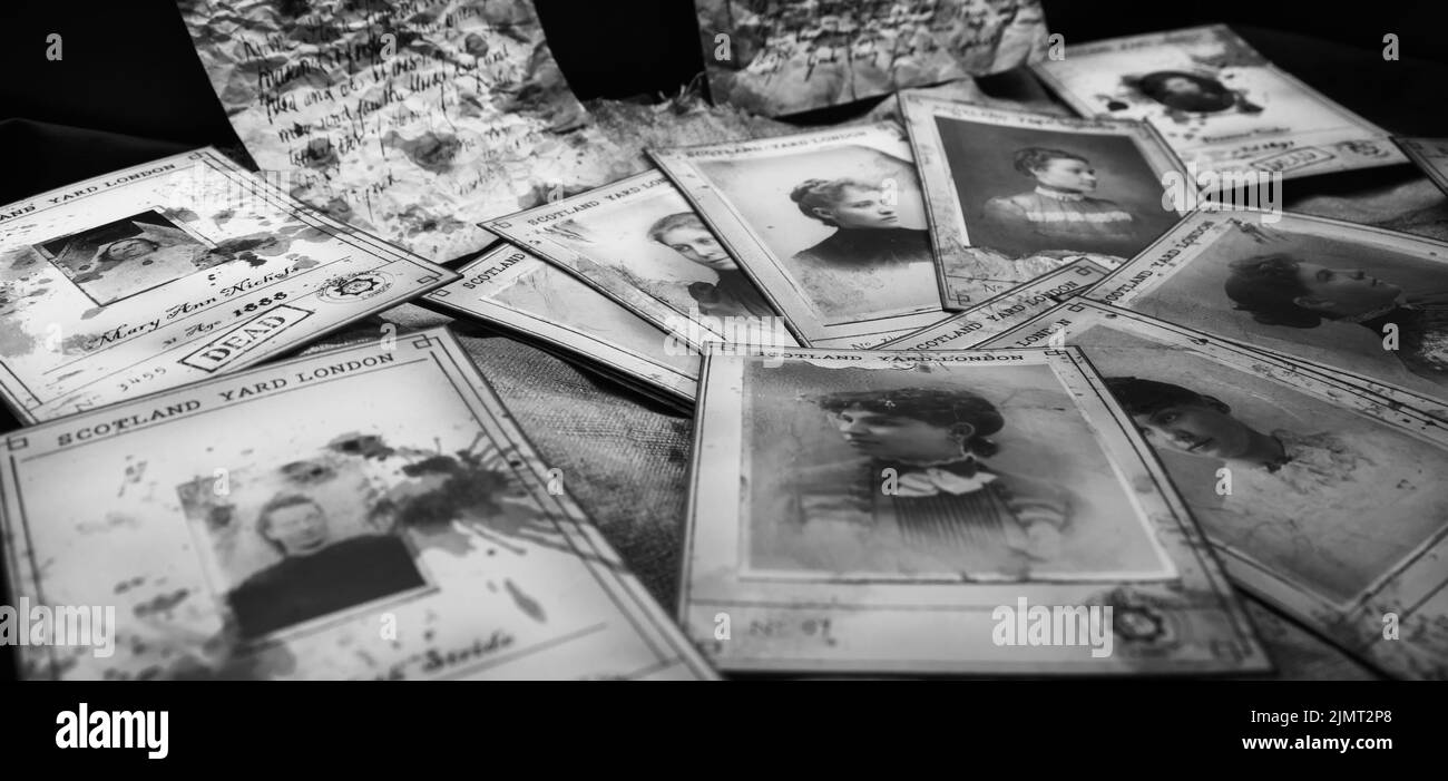 Jack the Ripper victims, Scotland Yard, 1888. The killer murdered 12 ...