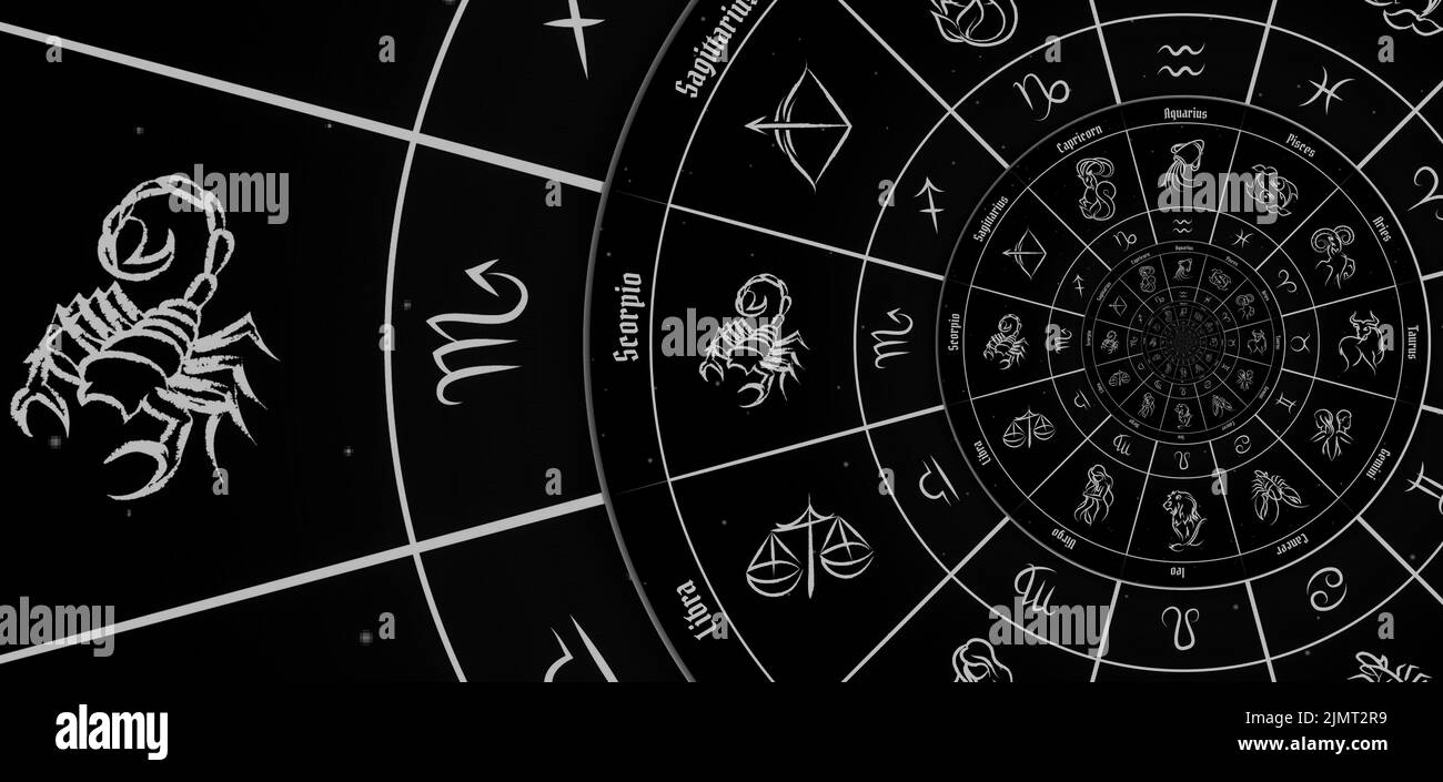 Zodiac Signs Horoscope background. Concept for fantasy and mystery ...