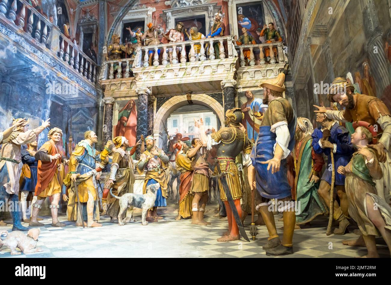 Chapel detail of the Unesco Heritage Sacro Monte di Varallo (Varallo ...