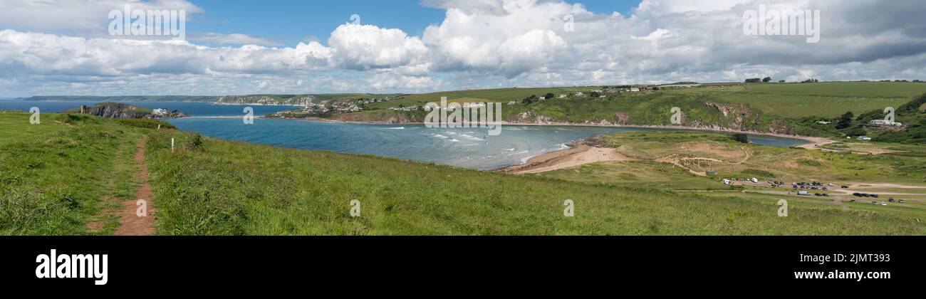 View from the South West Coastal Path near Thurlestone towards Buckland ...