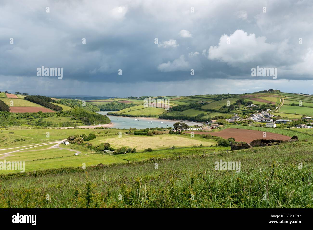 View from the South West Coastal Path near Thurlestone towards Buckland ...