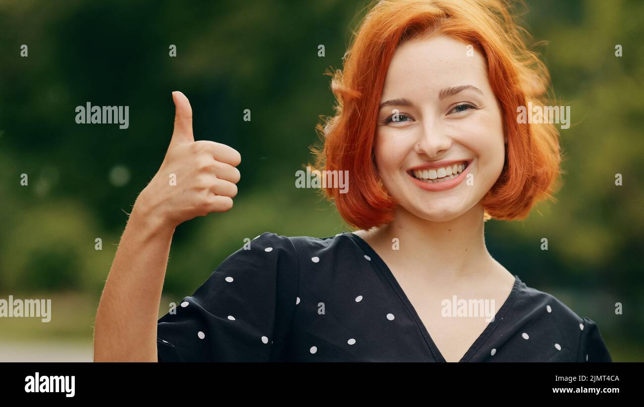 Stylish Young Pretty Girl Attractive Caucasian Redhead Teen Woman