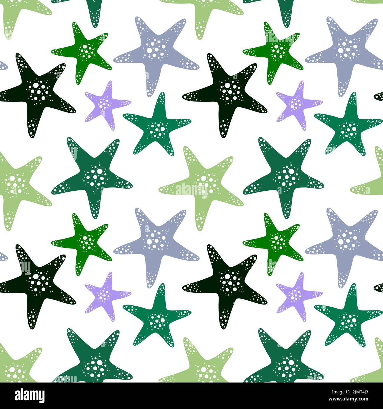 Summer ocean seamless sea star pattern for clothes print and ...