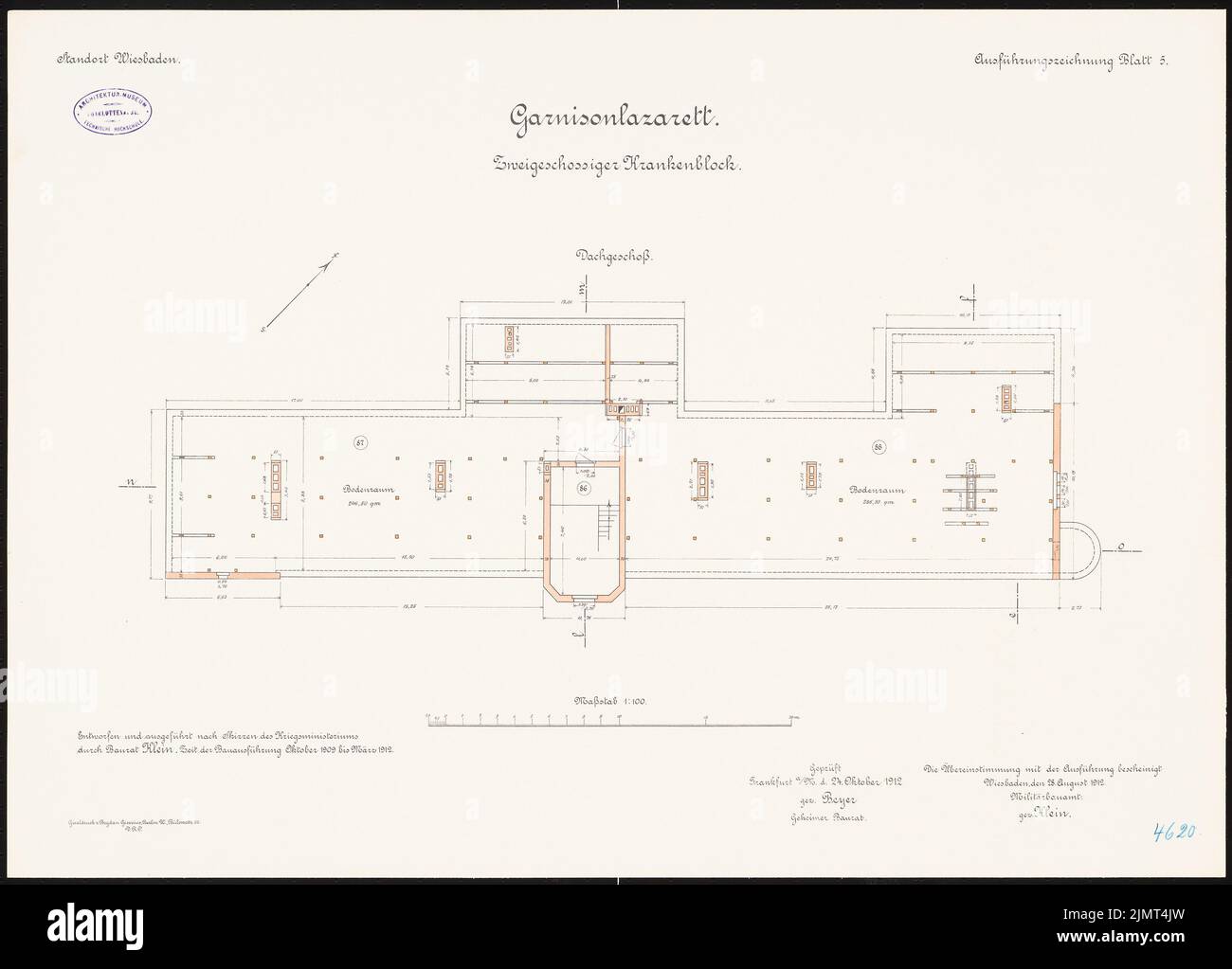 Unknown architect, Lazarett of the artillery barracks in Wiesbaden (28. ...