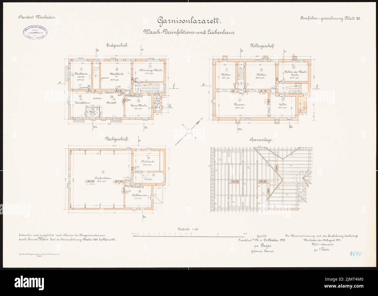 Unknown architect, Lazarett of the artillery barracks in Wiesbaden (28 ...