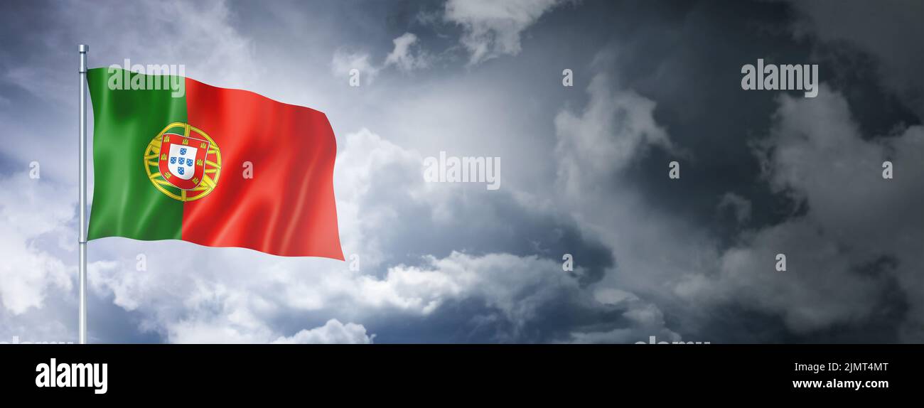 3d portuguese flag waving on hi-res stock photography and images - Alamy