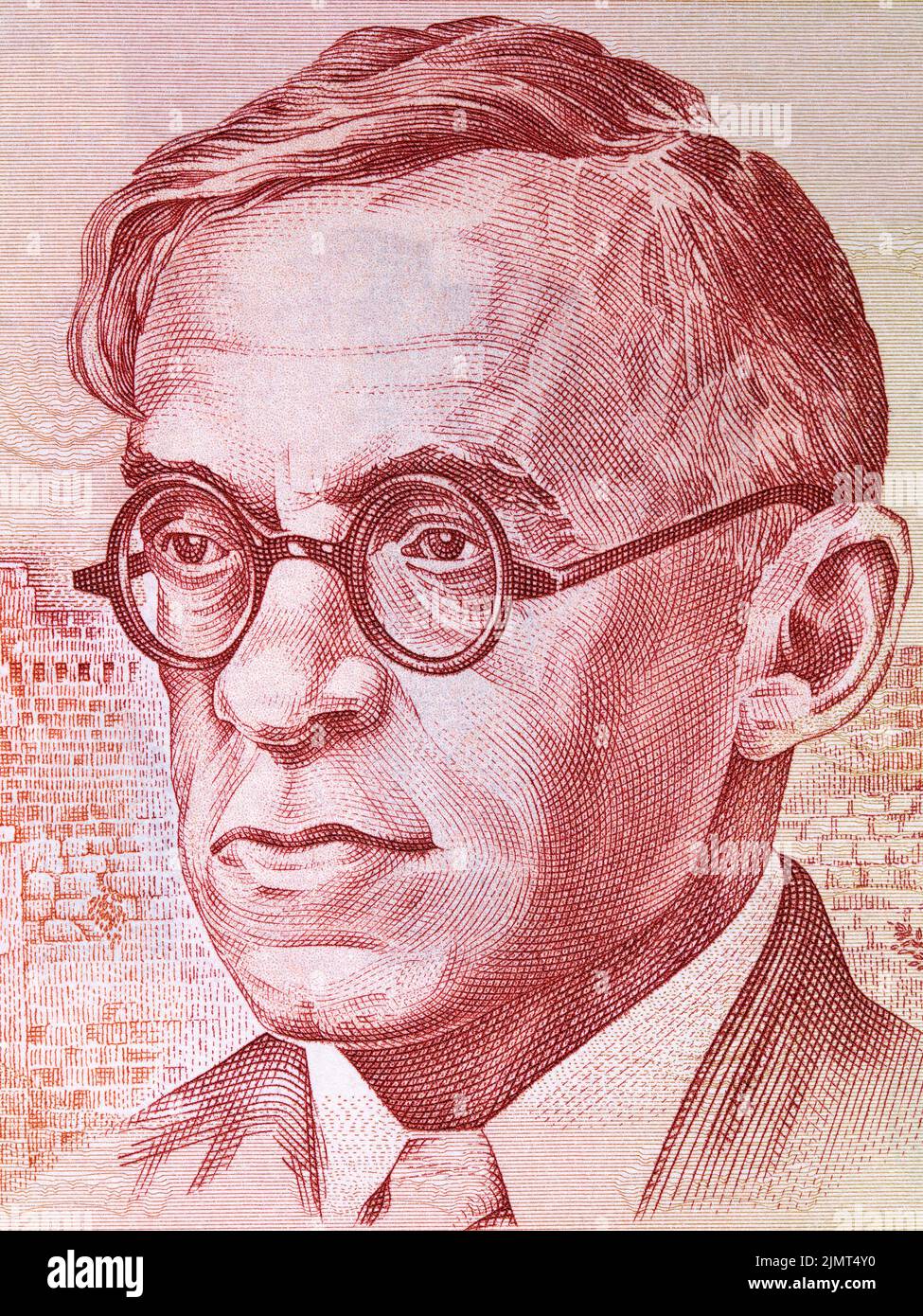 Zeâ€™ew Jabotinsky portrait from old Israeli money Stock Photo - Alamy