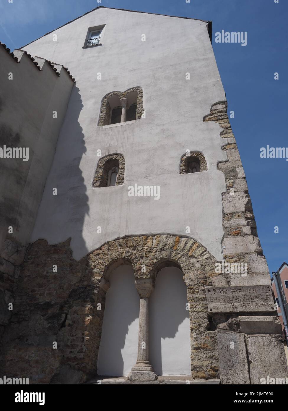 Ruins of Ancient Roman wall in Regensburg, Germany Stock Photo - Alamy