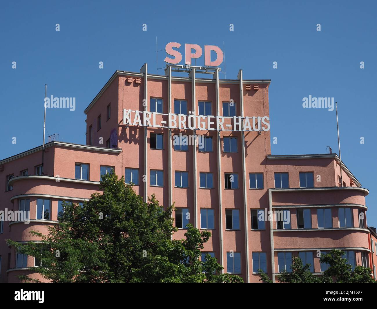 NUERNBERG, GERMANY - CIRCA JUNE 2022: Karl Broeger Haus SPD ...