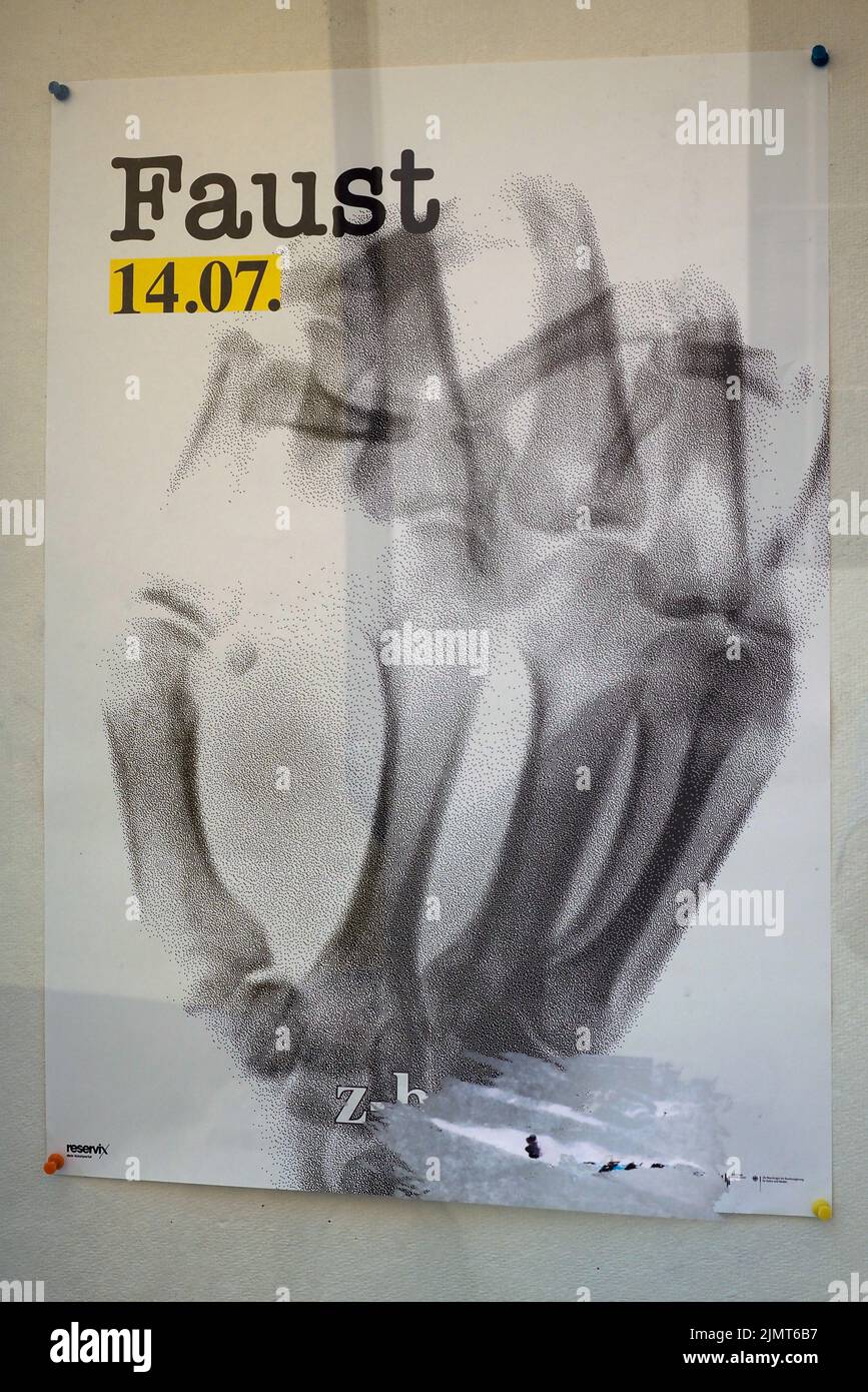 NUERNBERG, GERMANY - CIRCA JUNE 2022: Faust concert poster Stock Photo ...
