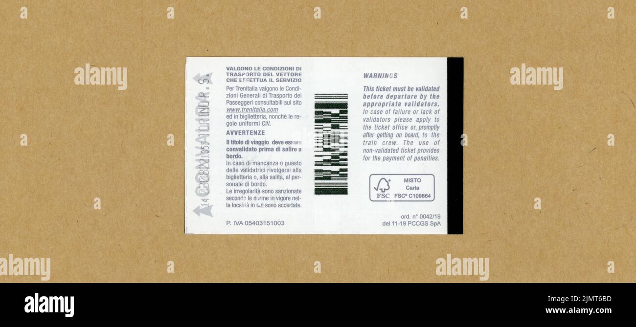 Trenitalia ticket hi-res stock photography and images - Alamy