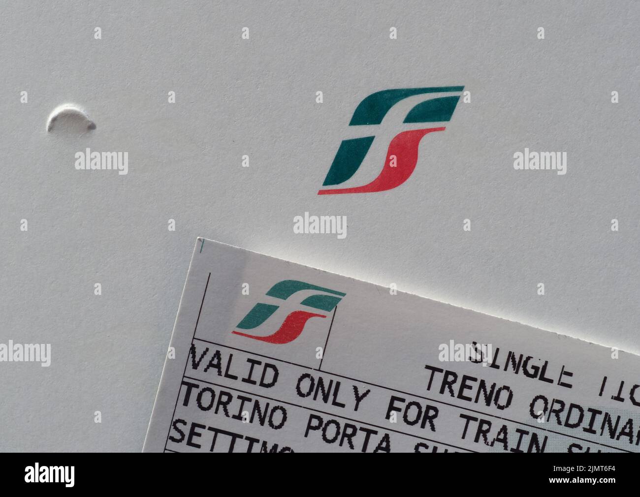 ROME, ITALY - CIRCA AUGUST 2022: Trenitalia sign on Italian train ...