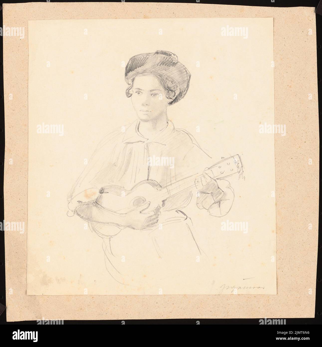 Diebitsch Carl von (1819-1869), guitar player, Spain. (?) (Without Dat ...