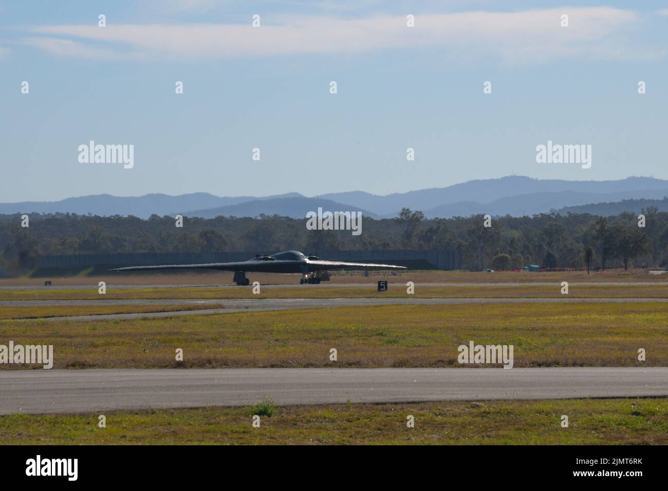 A U.S. Air Force B-2 Spirit departs from Royal Australian Air Force ...