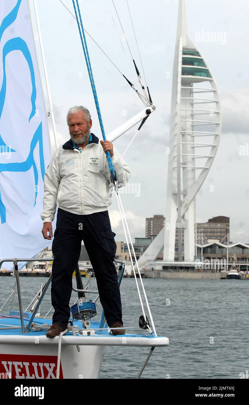 Legendary sailor Sir Robin Knox-Johnston set off around the world ...
