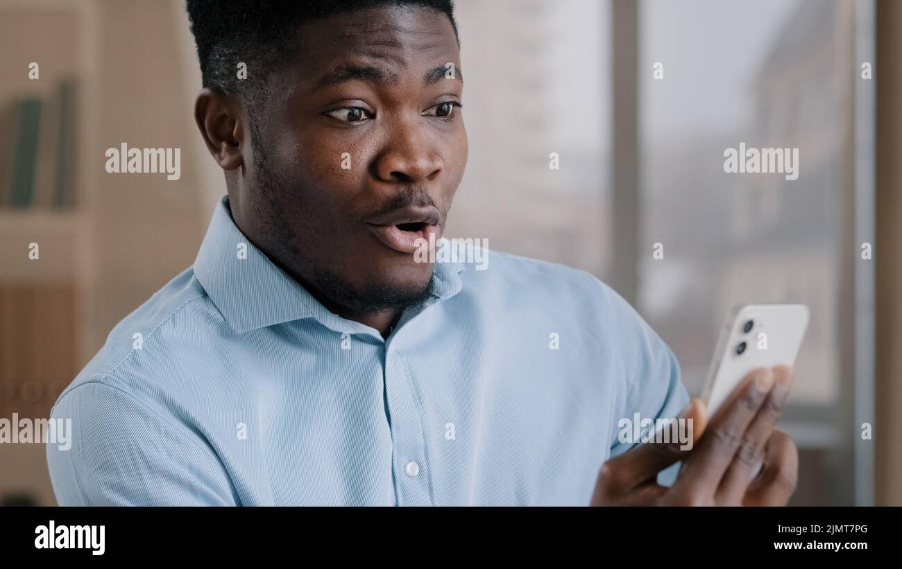 Joyful african american male call hi-res stock photography and images ...