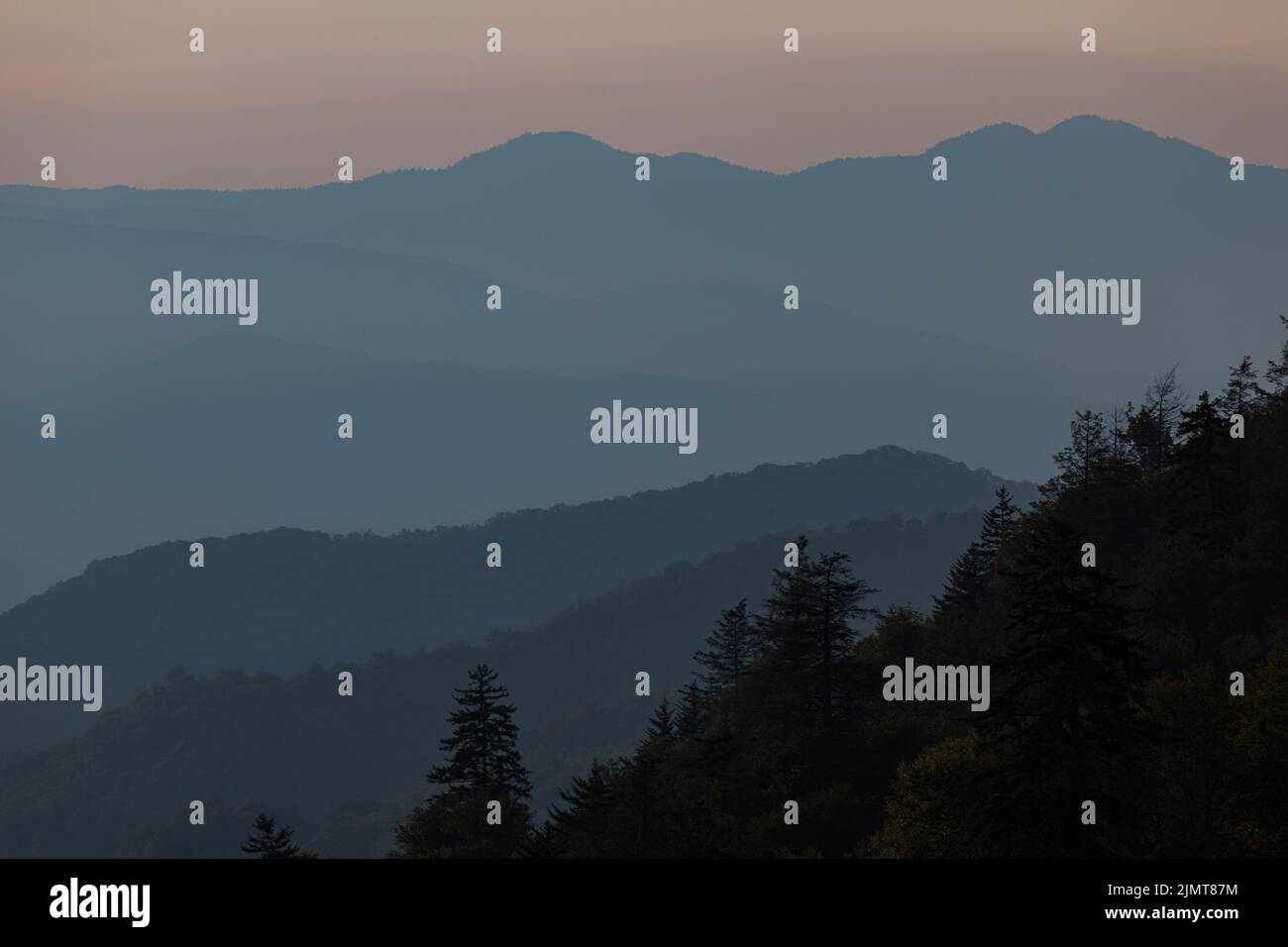 Newfound Gap area in the Great Smoky Mountains on the North Carolina ...