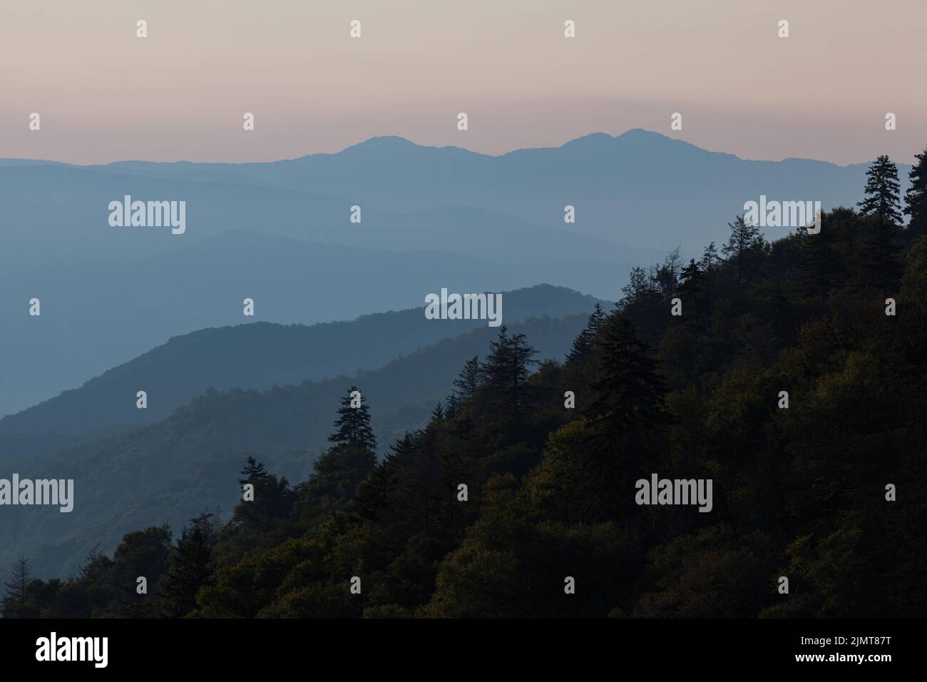Newfound Gap area in the Great Smoky Mountains on the North Carolina ...