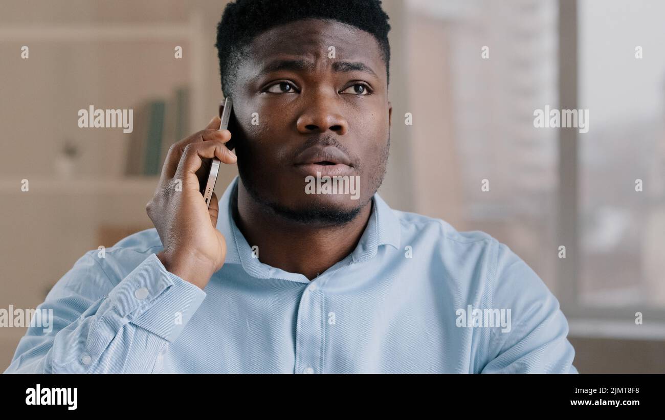 African american businessman professional male analyst man answer ...