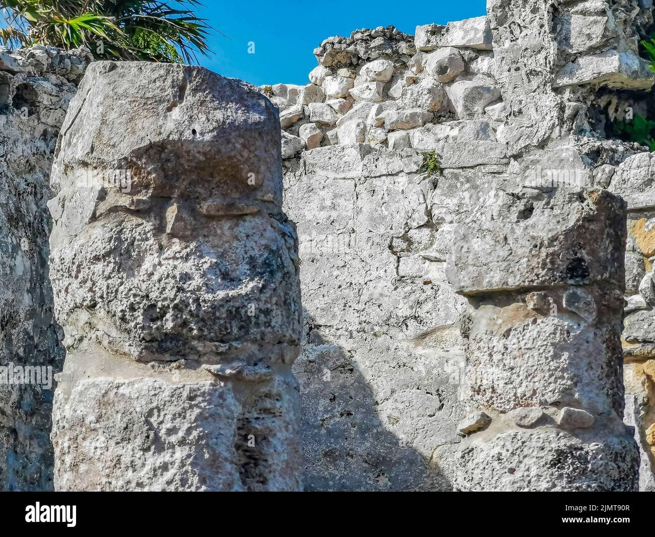 Ancient Tulum ruins Mayan site with temple ruins pyramids and artifacts ...