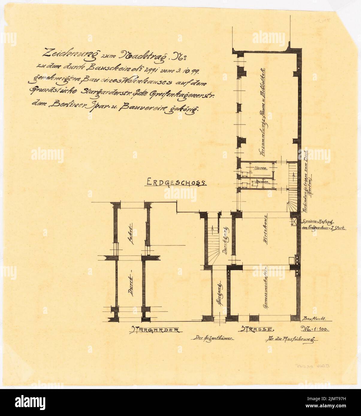 Messel Alfred (1853-1909), workers' homes in Berlin-Prenzlauer Berg ...