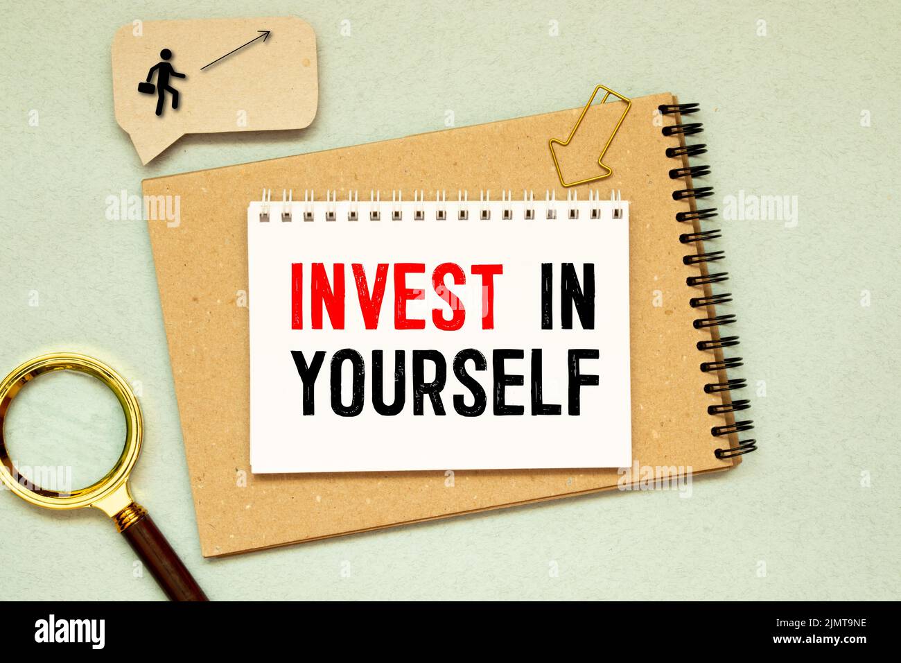Invest in yourself. Note book with text. Self improvement concept Stock ...