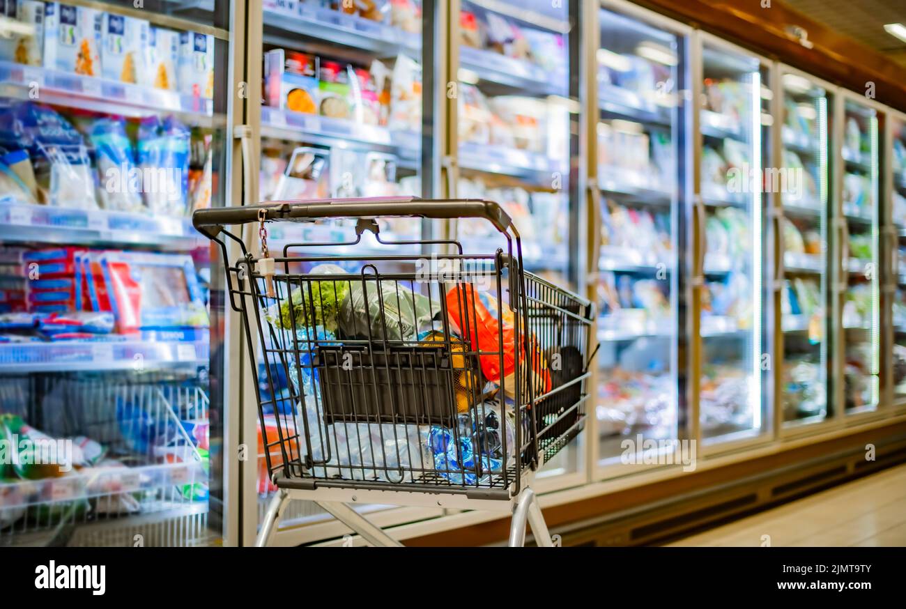 Shopping packaged dairy products hi-res stock photography and images ...