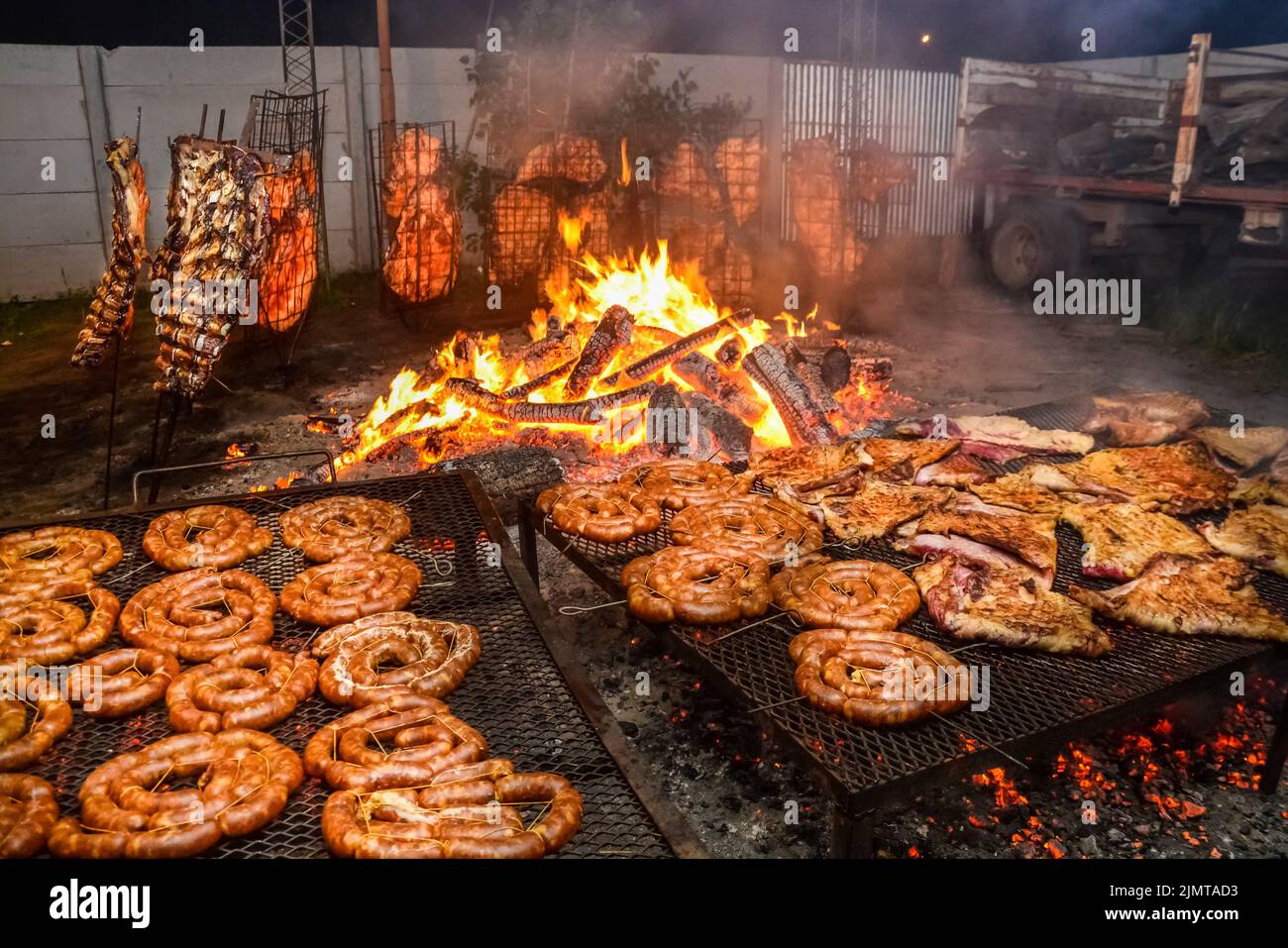 Roasted Crispy Ribs, traditional Argentinian barbecue Stock Photo - Alamy