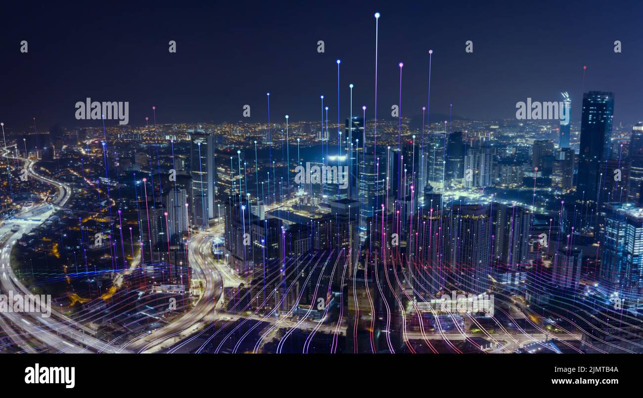 Digital design data concept flow hi-res stock photography and images ...