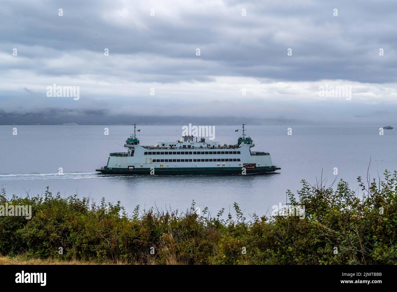 A huge tourist passenger ferry in Whidbey Island, Washington Stock ...