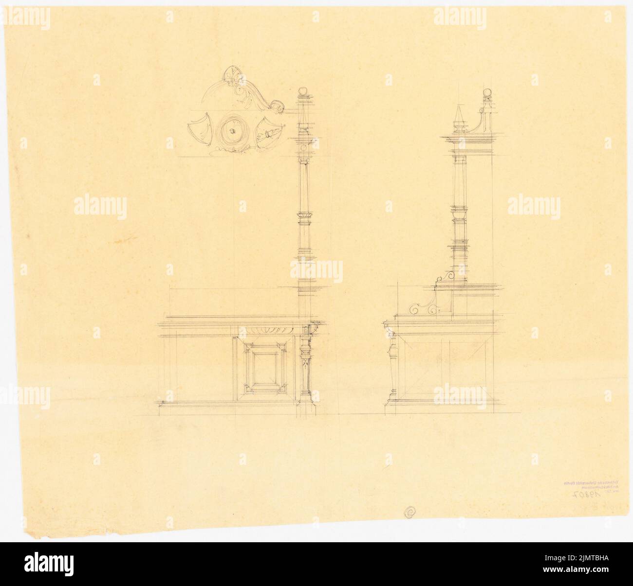 Baltzer Johannes (1862-1940), secretary (1890): Upper front view, side ...