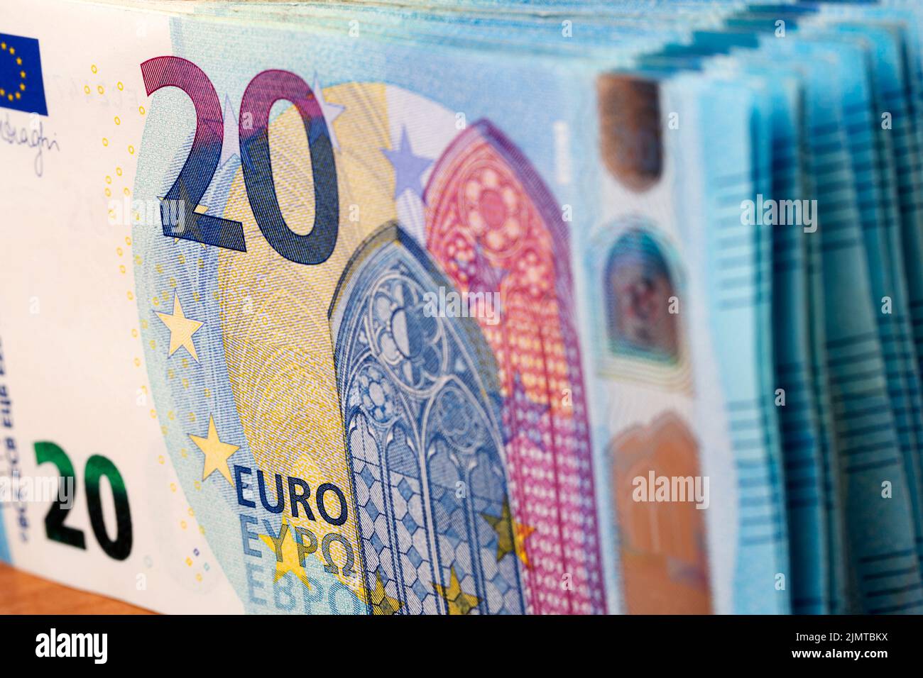 European money - 20 Euro - a business background Stock Photo - Alamy