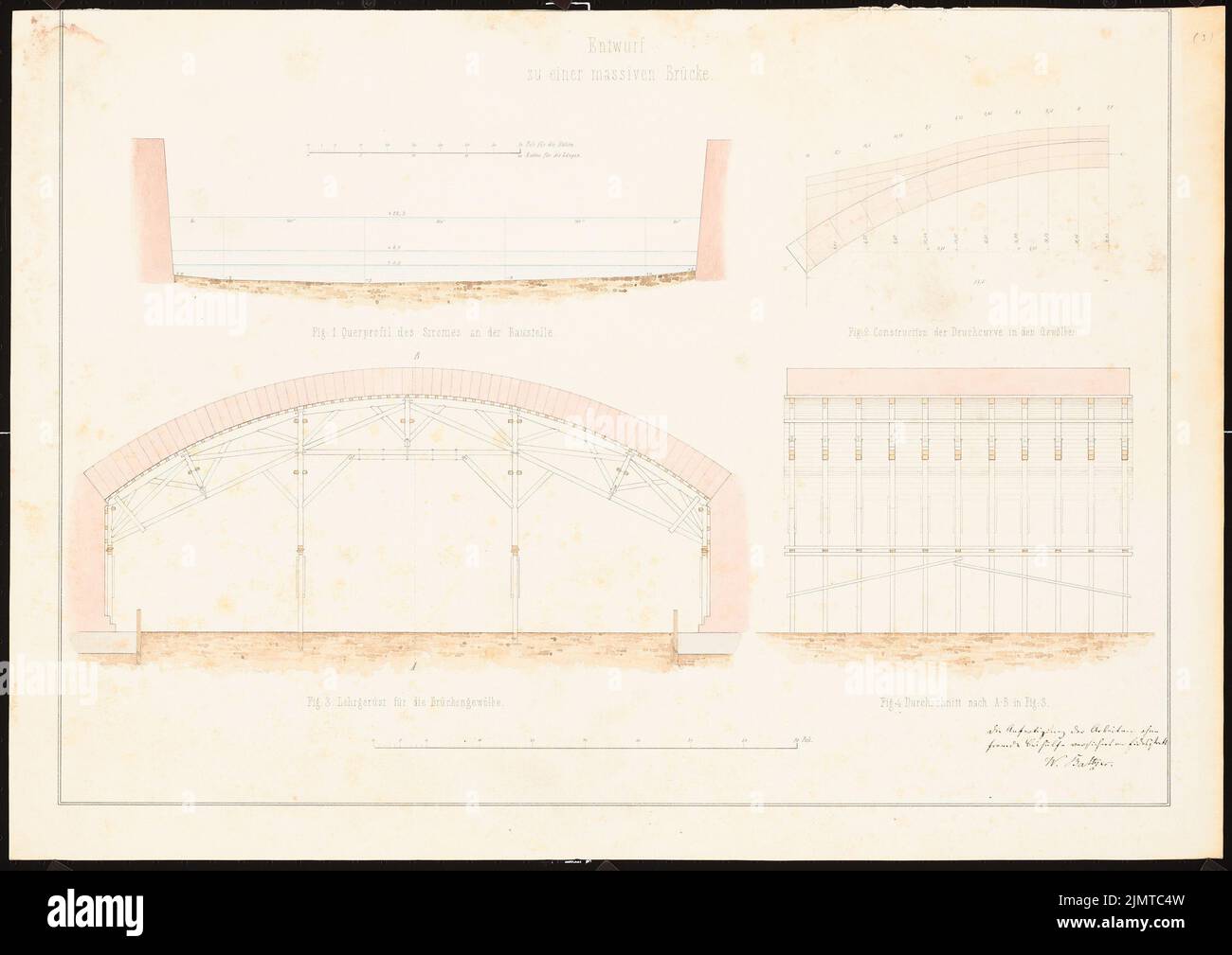 Baltzer W., Massive bridge with a ship's passage (without date ...