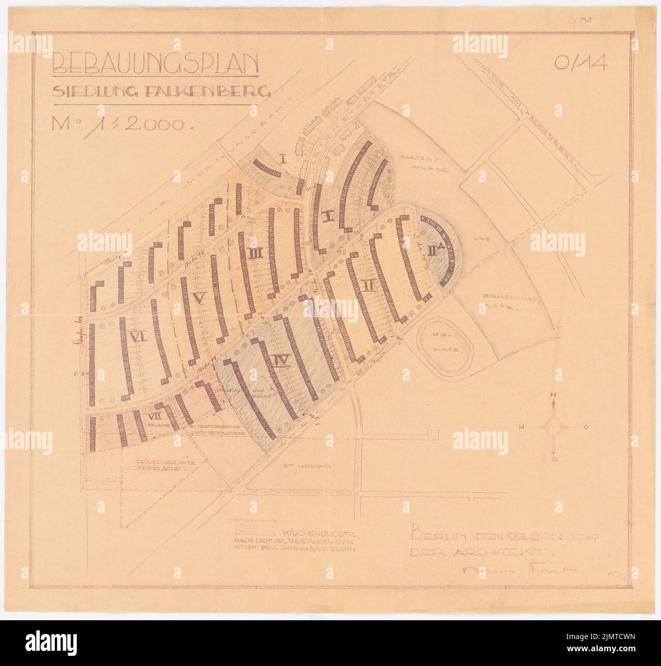 Taut Bruno (1880-1938), Gartenstadt Falkenberg in Berlin-Altglienicke ...