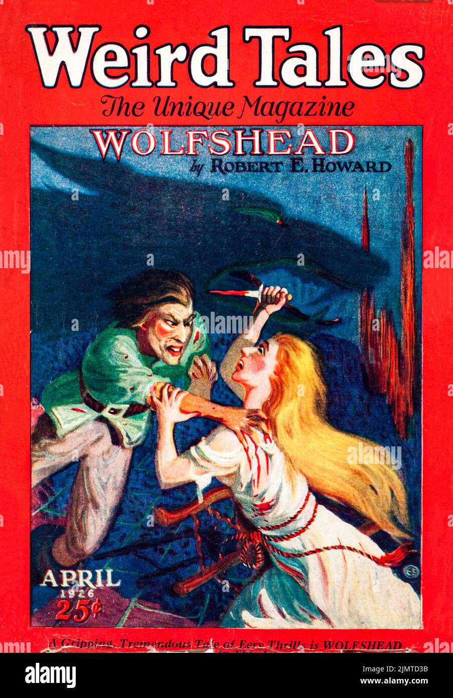 Cover of Weird Tales, April 1926, Volume 7, Number 4. Wolfshead, by ...