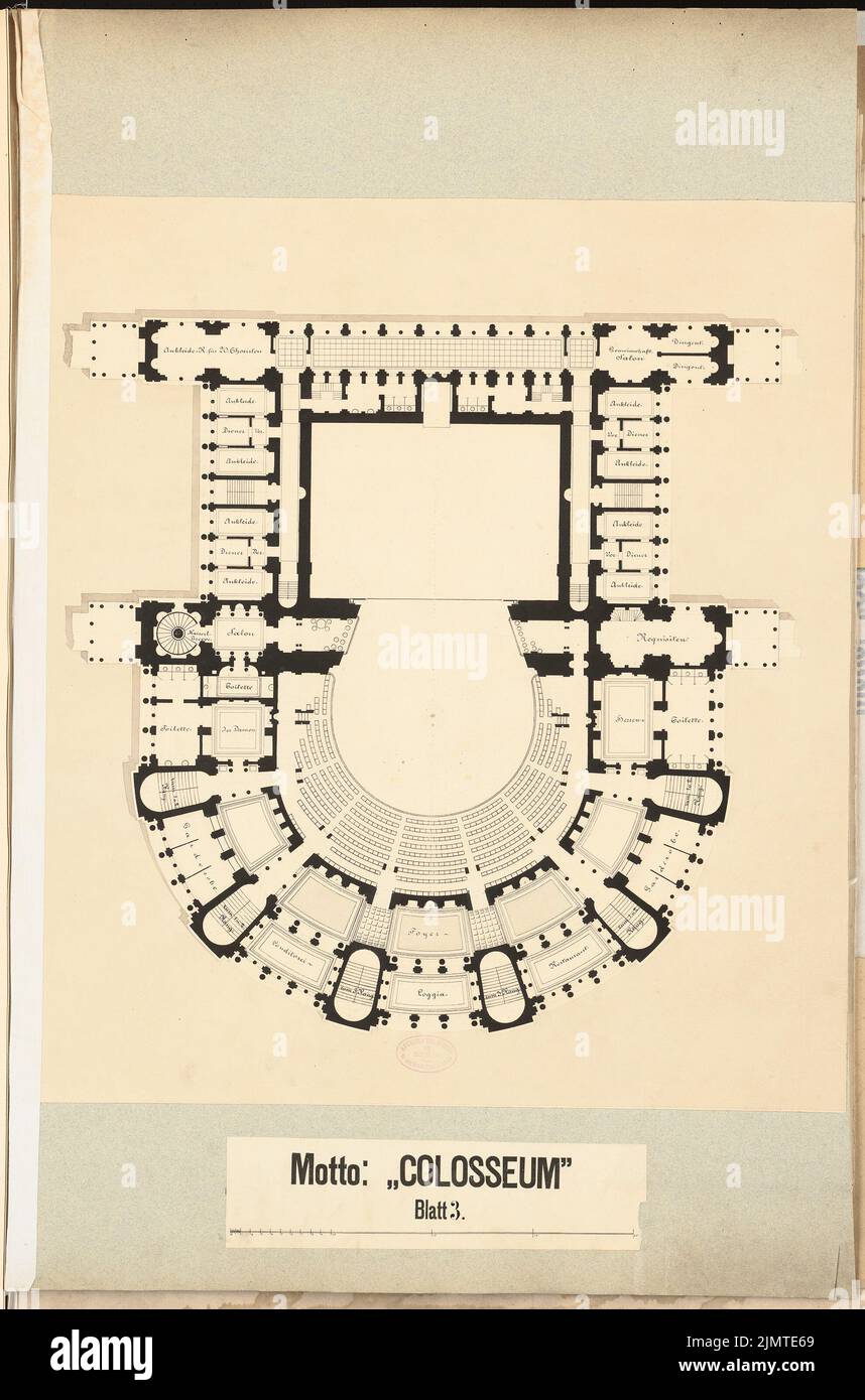 Krüger Theodor (1818-1885), Opera House on Lützowplatz in Berlin (1883 ...