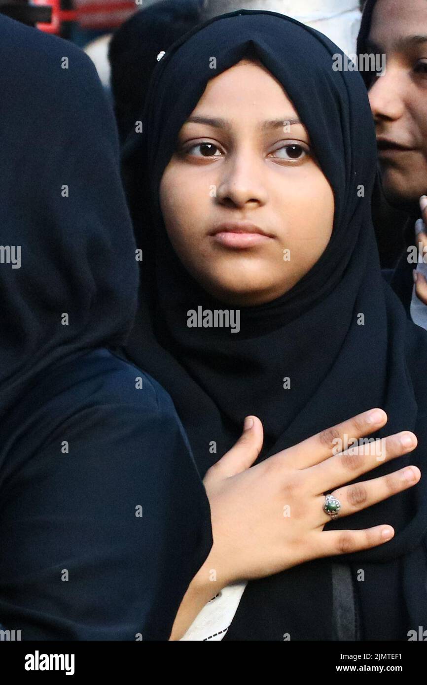 Kolkata, West Bengal, India. 7th Aug, 2022. Shia Muslims participate in ...