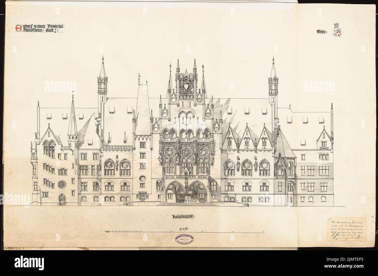 Hausmann Hans, Provincial Subject House. Schinkel competition 1897 ...