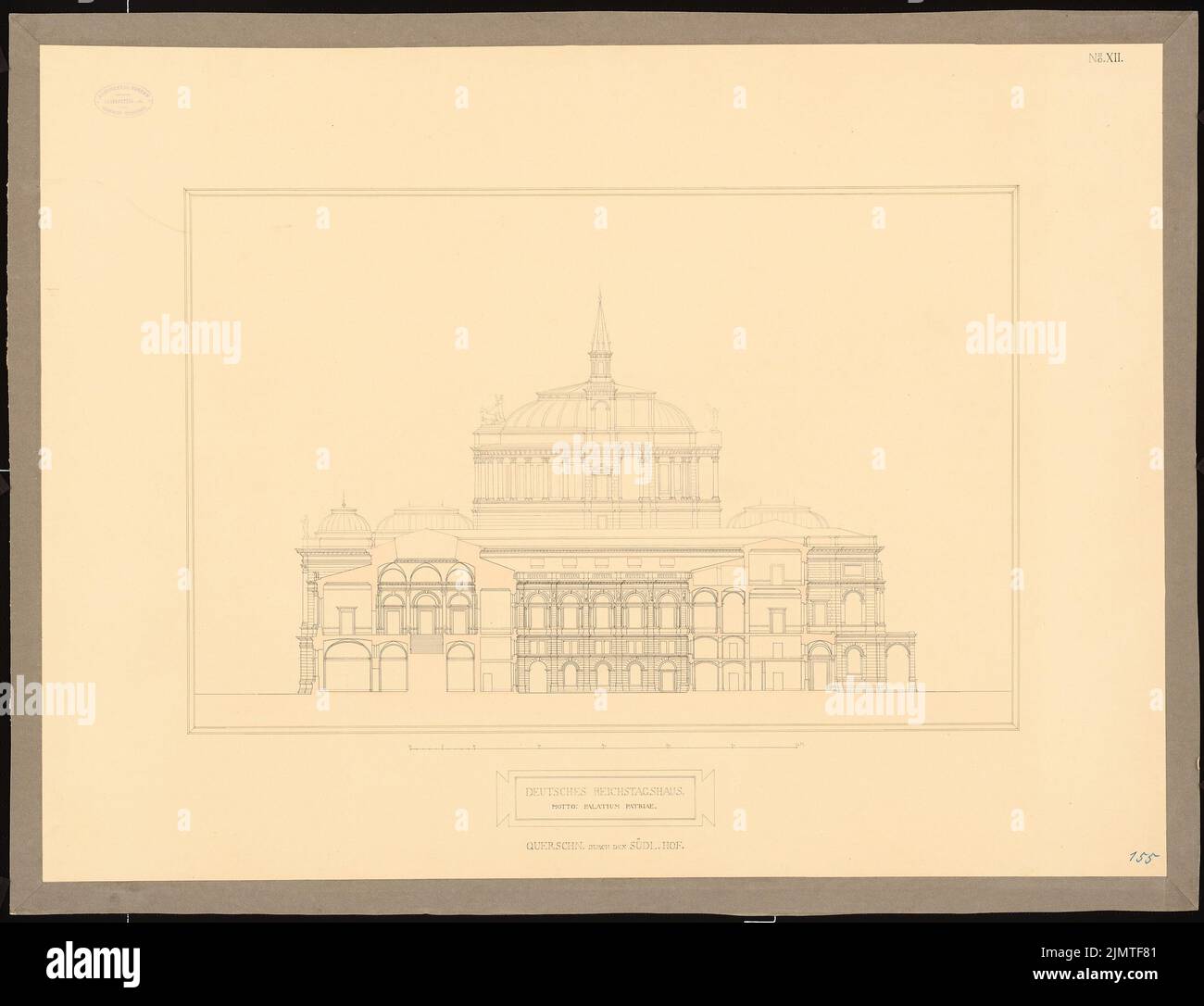 Summer Oscar (1840-1894), Reichstag, Berlin. Second competition (1882 ...