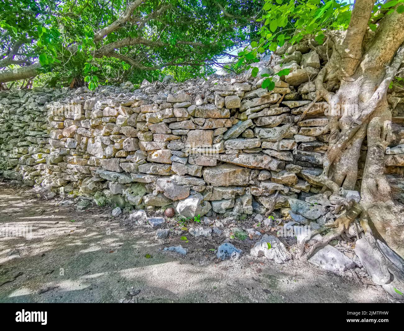 Ancient Tulum ruins Mayan site with temple ruins pyramids and artifacts ...